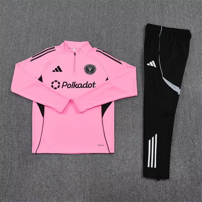 2025/2026 Inter Miami Pink Half-Pull Tracksuit – FTBL4ALL